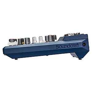 Soundcraft Notepad-12FX 12-Channel Mixer w/ 4x4 USB Interface with Lexicon Effects Bundle with Samson SR850 Professional Semi-open Studio Reference Monitoring Headphones