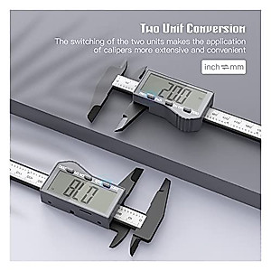 Digital Caliper, 0-6" Calipers Measuring Tool - Electronic Micrometer Caliper with Large LCD Screen, Auto-Off Feature, Inch and Millimeter Conversion