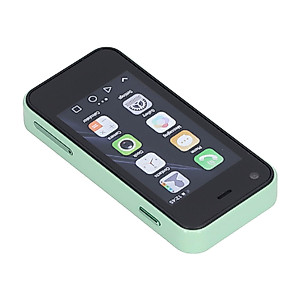 Mini Smartphone WiFi Dual SIM Mobile Phone GPS Portable Quad Core Backup with Protective Cover for Childrens Daily Life (Matcha Green)