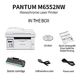 Pantum M6552NW Laser Printer All in One, Print Scan Copy with Mobile Printing and Auto Document Feeder, Monochrome Laser Printer, Speed up to 23 ppm