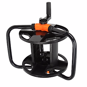 Yosoo Health Gear Hose Winding Reel, Garden Hose Reel Water Pipe Storage Rack Single Arm Hose Storage Reel for Garden Car Washing Watering