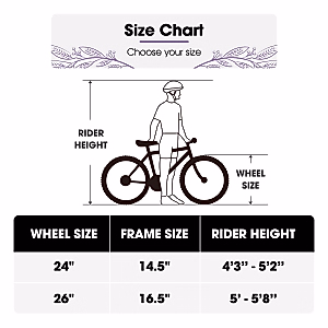 HH HILAND 24 26 inch Mountain Bike for Men Women, 21 Speeds High-Carbon Steel Frame, Sport Cycling MTB Bicycle for Adult