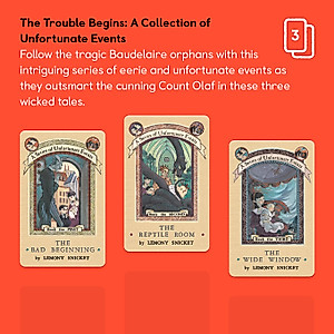 Yoto The Trouble Begins: A Collection of Unfortunate Events – 3 Kids Audiobook Cards for Use Player Mini Story Box Bluetooth Speaker, Fun Adventurous Stories for Children Ages 9+