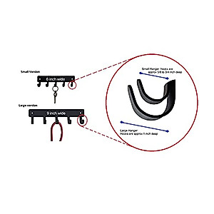 The Metal Peddler Hockey Defense Key Holder - Small 6 inch Wide - Made in USA; Wall Storage Hooks for Home or Office