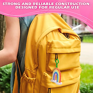 100 Pcs Plastic Keychain Clip - Plastic Lobster Claw Clasps Backpack Keychain Rings Plastic Keychain Clips for Crafts - Key Chain Hooks for Crafts Lanyard Clips and Hooks Plastic Keychains for Crafts