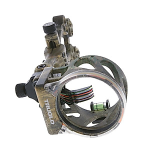 TRUGLO VEROS 5-Pin Durable Ultra-Bright Lightweight Micro-Adjustable Archery Hunting Bow Sight with Decreasing Diameter Pins Design & Large Circular Field of View, Real-Tree Camo