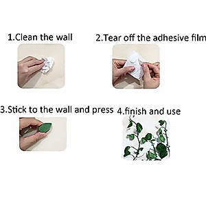QRWT 30 Pieces Plant Climbing Wall Fixture Clips Self-Adhesive Plant Fixer Invisible Leaf Shaped Wall Vines Fixing Clips Hook Plant Vine Traction for Home Decoration and Cable Wire Fixing