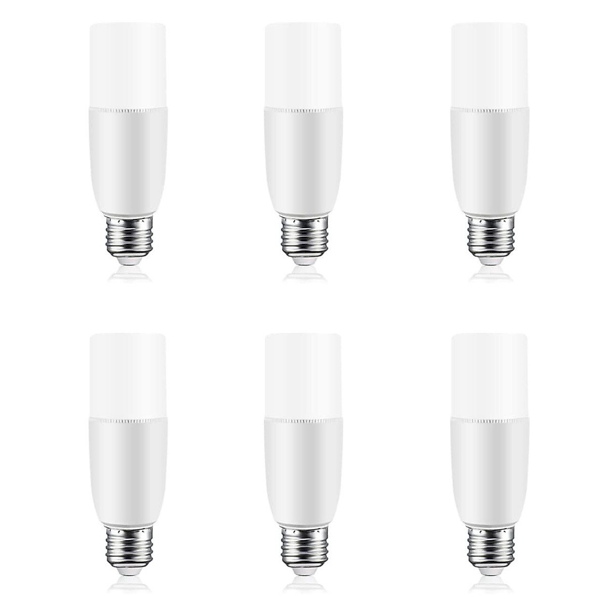 ANYPOWK 10W LED Tubular Light Bulbs - 100 watt Equivalent 1000LM, E26 Base Daylight 6500K Non-Dimmable, Pack of 6