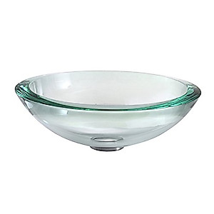 Kraus GV-150-19mm Clear 34mm edge Glass Vessel Bathroom Sink