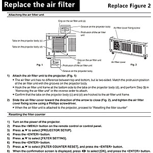 AWO ET-EMF330 ET-SFR330 Replacement Projector Air Dust Filter for PANASONIC PT-RQ13K,PT-RQ32K,PT-RS11K,PT-RS30K,PT-RZ12K,PT-RZ31K