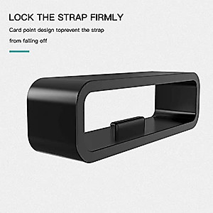 22MM Replacement Fastener Rings Compatible with Garmin Fenix 5,Fenix 6, Fenix 7 Bands(Pack of 6) Silicone Connector Security Loop Keepers Ring for Instinct,Instinct 2/Fenix 5 6 Plus Smartwatch,Black
