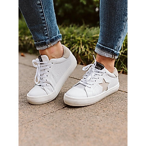 Steve Madden Women's Starling Sneaker, White Multi, 7
