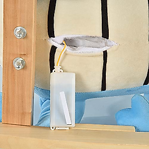 Qaba Kids Plush Ride-On Rocking Horse Toy Dinosaur Ride Rocking Chair with Realistic Sounds for18-36 Months, Blue