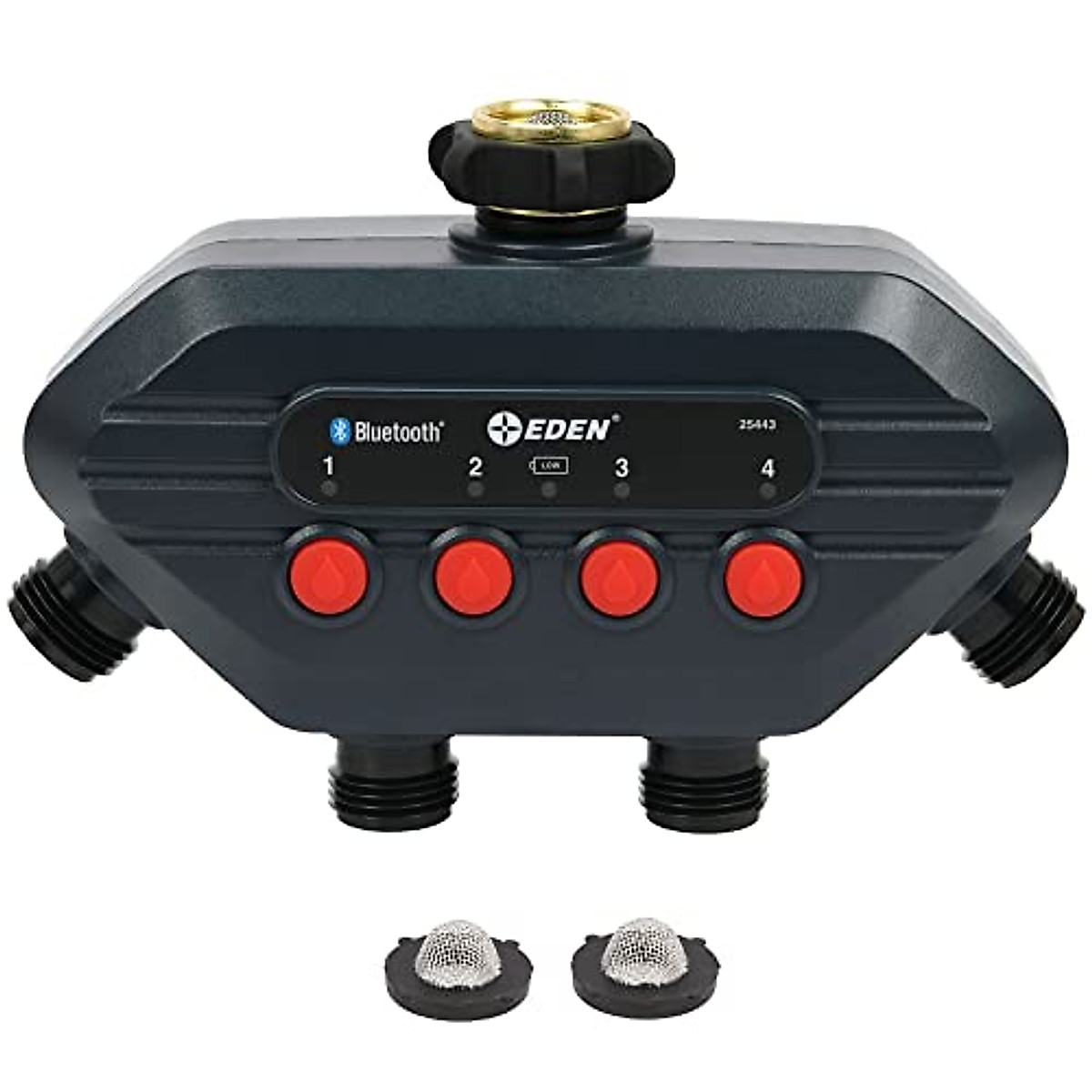 Eden 93443 4-Zone Bluetooth Water Timer |, Stainless Steel Washers