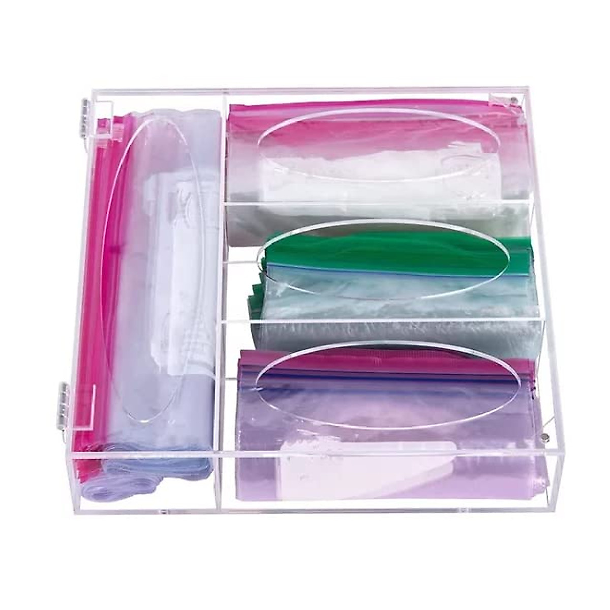ABTIFFANY Ziplock Bag Storage Organizer, (ABT-1), 11.8x11.8x3