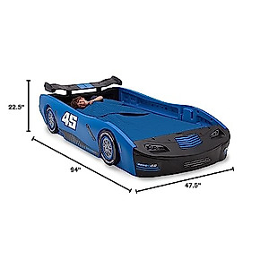 Delta Children Sport Race Car Twin Bed, Blue