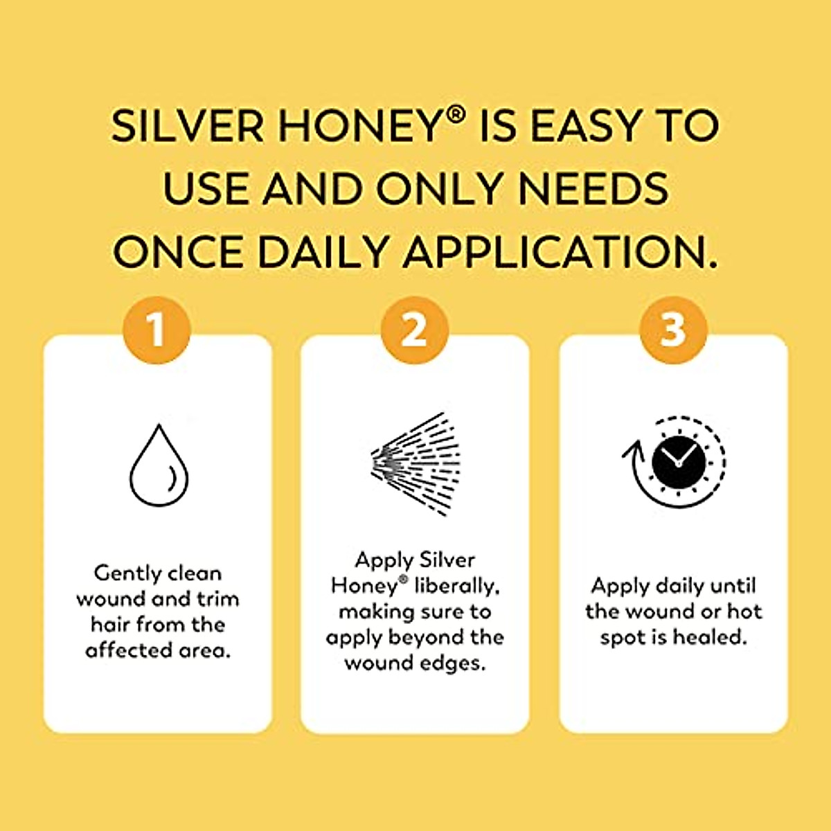 Absorbine Silver Honey Hot Spot & Wound Care Spray Gel 8oz Bottle, Manuka Honey & MicroSilver BG, Medicated for Dogs, Cats, Small Animals