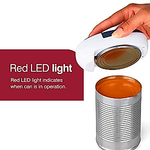 Zyliss EasiCan Electronic Can Opener - Electric Can Opener - Automatic, Smooth Edge Can Opener - Kitchen Tool & Gadget for Seniors & Arthritic Adults - Gray/White