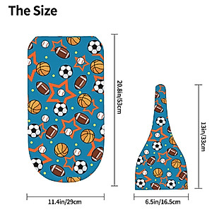 Midaivu Basketball Football Baseball Soccer Newborn Swaddle Blanket with Hat Sets Newborn Receiving Blanket for Boy Girl Swaddle Sack Shower Infant Gift