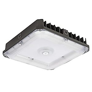kadision LED Canopy Light 100W (400 MH Equiv.), 10"x10" Square Gas Station Light with Selectable Wattage (100/80/60W) and CCT (5000/4000/3500K), 1-10V Dimmable IP65 Waterproof, ETL Listed