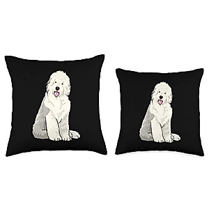 GoshWow Old English Sheepdog Dog Lover Cute Puppy Throw Pillow, 16x16, Multicolor