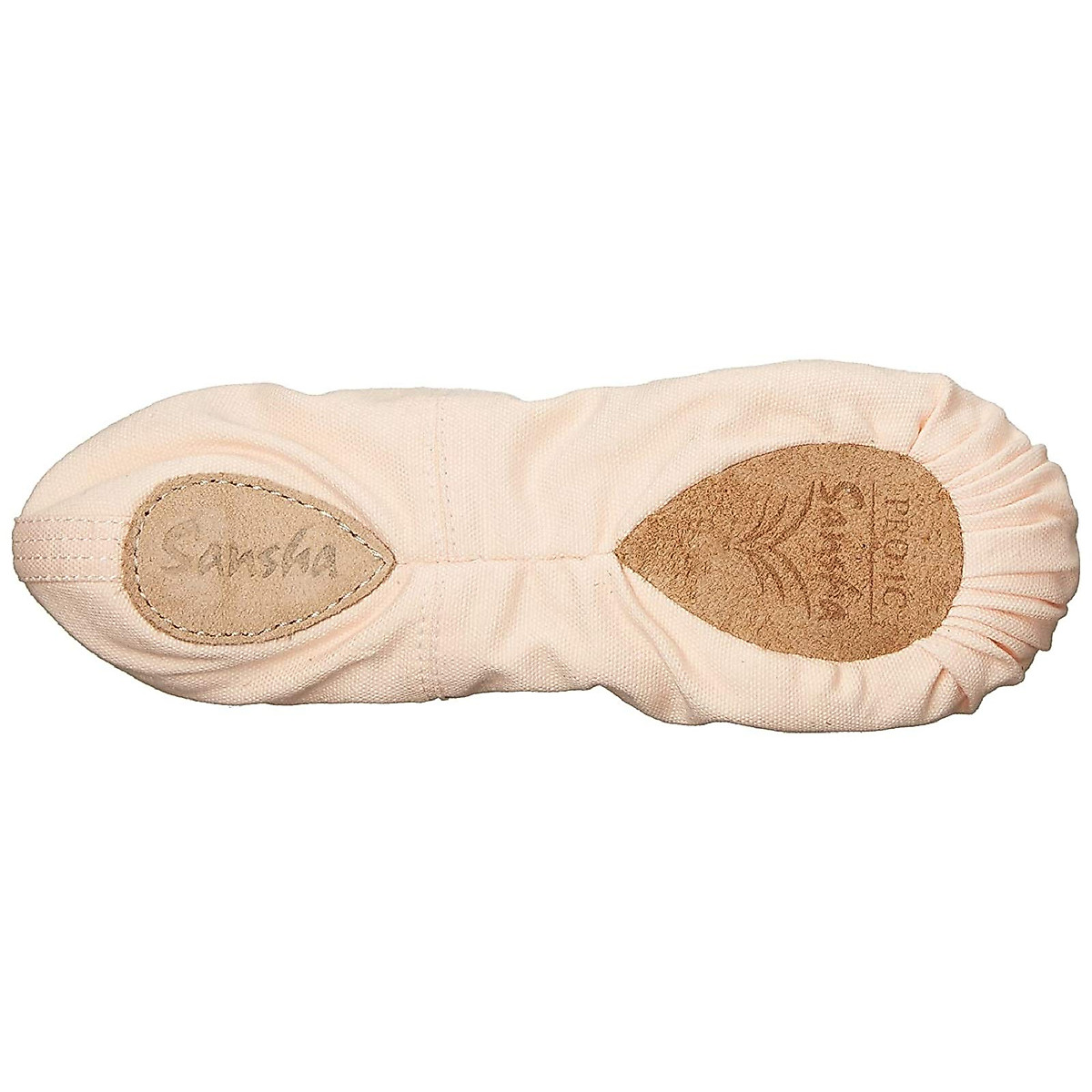 SANSHA mens Pro 1 Canvas Ballet Slipper dance shoes, Light Pink, 9 Women 7 Men US