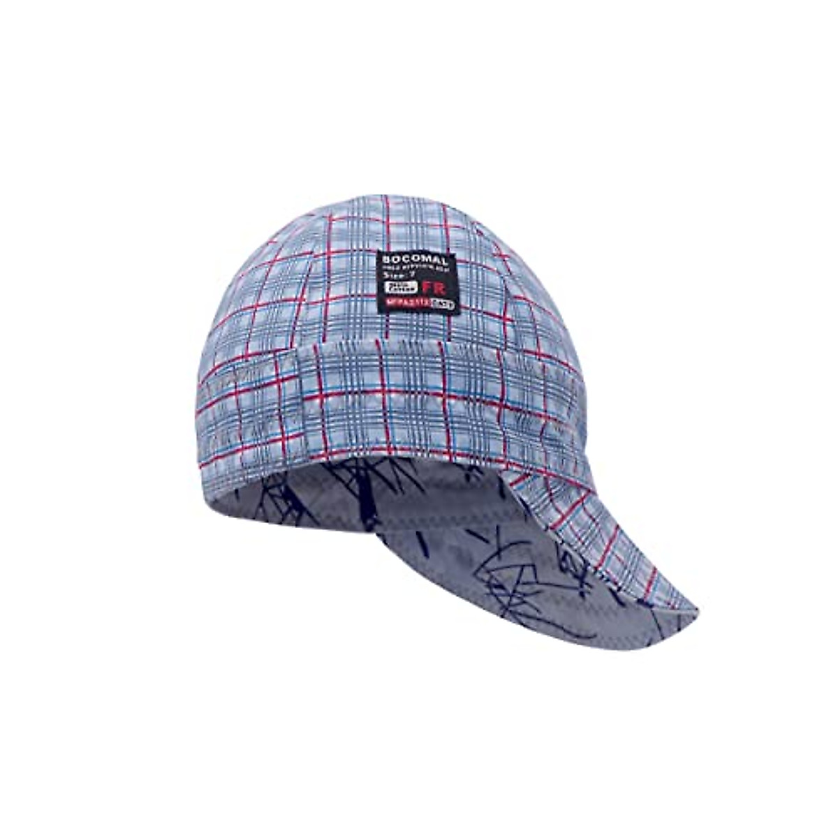 BOCOMAL 2 Pack Welding Cap CAT2 Flame Resistant Midweight 6 Pannel Welder Hats 7 3/8