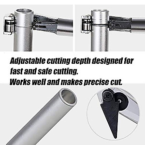 GOLDEAL Bike Front Fork Cutter,Seatpost/Seat Tube/Steerer Tube Cutter,1/4"- 1-5/8"(6mm-42mm) with A Spare Cutting Wheel for Cutting Copper/Brass/Aluminum/Stainless Steel/PVC/Plastic Tube.（Silver）