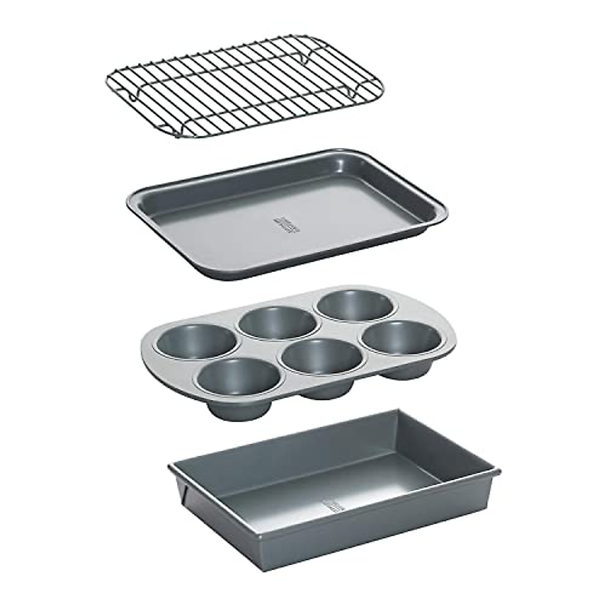 Cuisinart TOA-95 Large Digital Airfryer Toaster Oven Bundle with Metallic 4-Piece Non-Stick Toaster Oven Bakeware Set (2 Items)