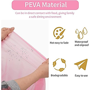 Pink Plastic Table Skirt & Tablecloth Set, 14FT Disposable Table Skirting Includes Table Cover for Rectangle Table, Birthday Party, Baby Shower Decorations