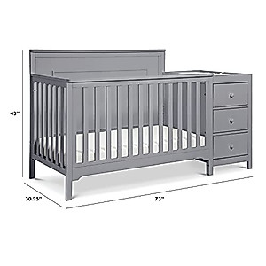 Carter's by DaVinci Dakota 4-in-1 Crib and Changer Combo in Grey, Greenguard Gold Certified