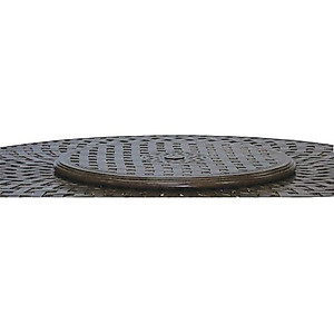 Darlee Signature 28-Inch Cast Aluminum Lazy Susan - Antique Bronze