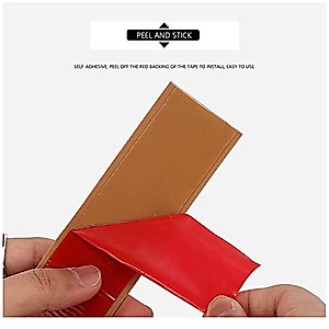 DAILISEN Self Adhesive Vinyl Flat Floor Transition Trim Strip,Wood Floor Gap Cover Strips,for Laminate,Wood to Vinyl,Door,Floor Gap Cover and Joining.Wood Grain,78.7in L x 1.57in W