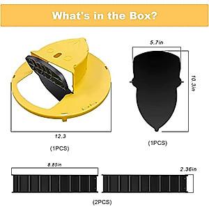 Mouse Trap Bucket, Auto-Reset Flip and Sliding Bucket Lid Mousetrap, Humanized Mousetrap, Mousetrap for Indoor Outdoor Garage Patio Coop, Compatible with 5 Gallon Buckets (2 Pack)