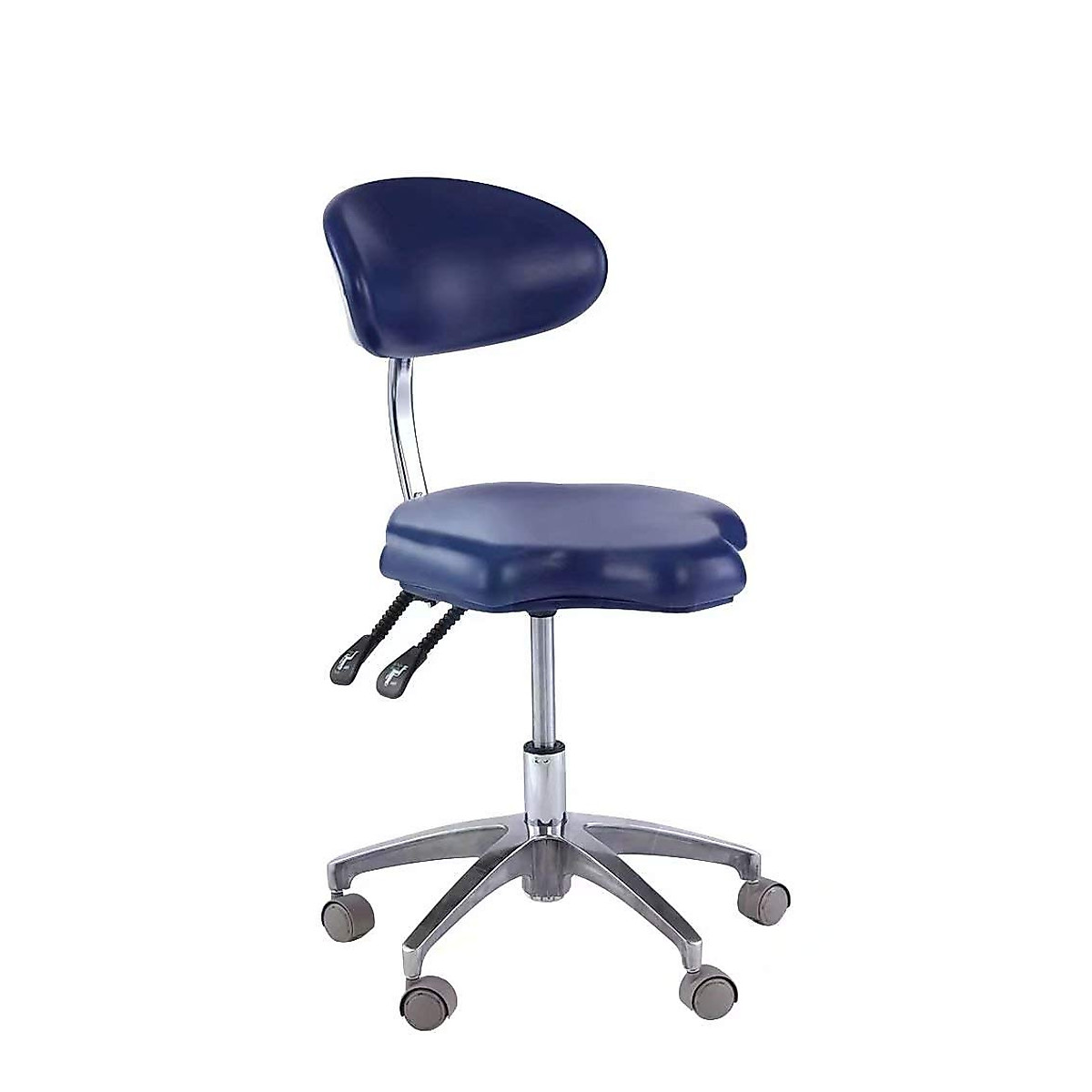 Global-Dental Mobile Chair Doctor's Stool Height Adjustment Portable Polygon Shape PU Leather