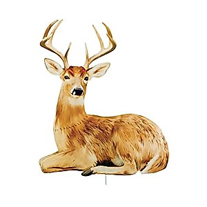 Collections Etc Realistic Deer Outdoor Metal Garden Stake - Set of