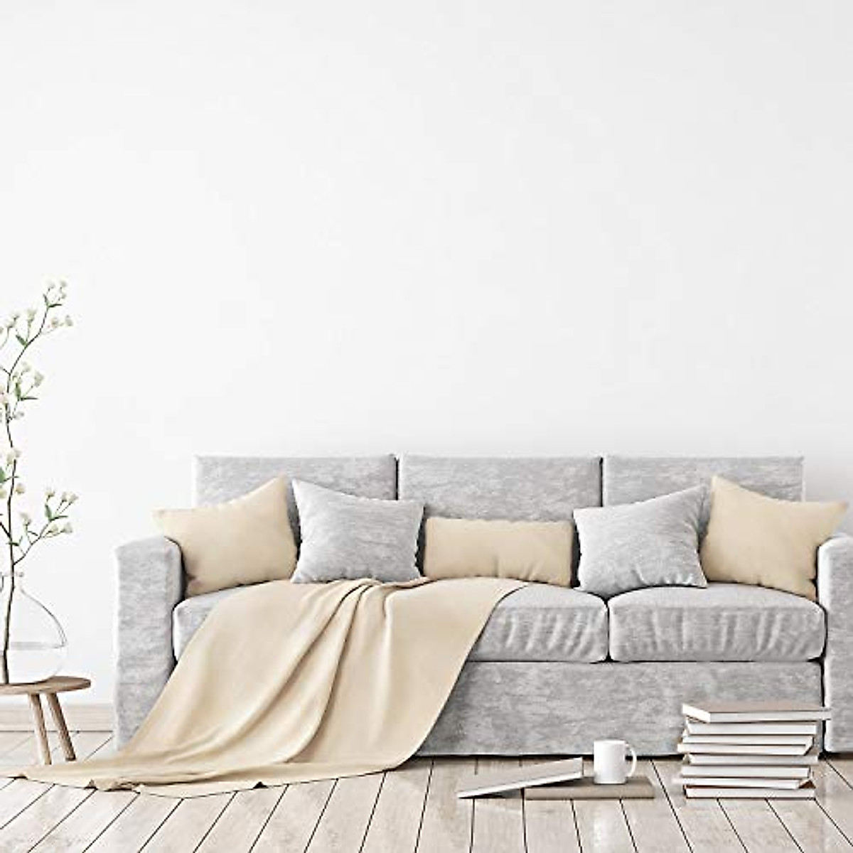 Muslin Fabric 63 Inch Wide Natural Fabric Unbleached Stitch Cloth for Making Garments Crafts, Sold by The Yard