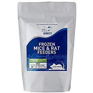MiceDirect Frozen Pinkie Feeder Mice Food for Corn Snakes Ball Pythons Lizards (25 Count)