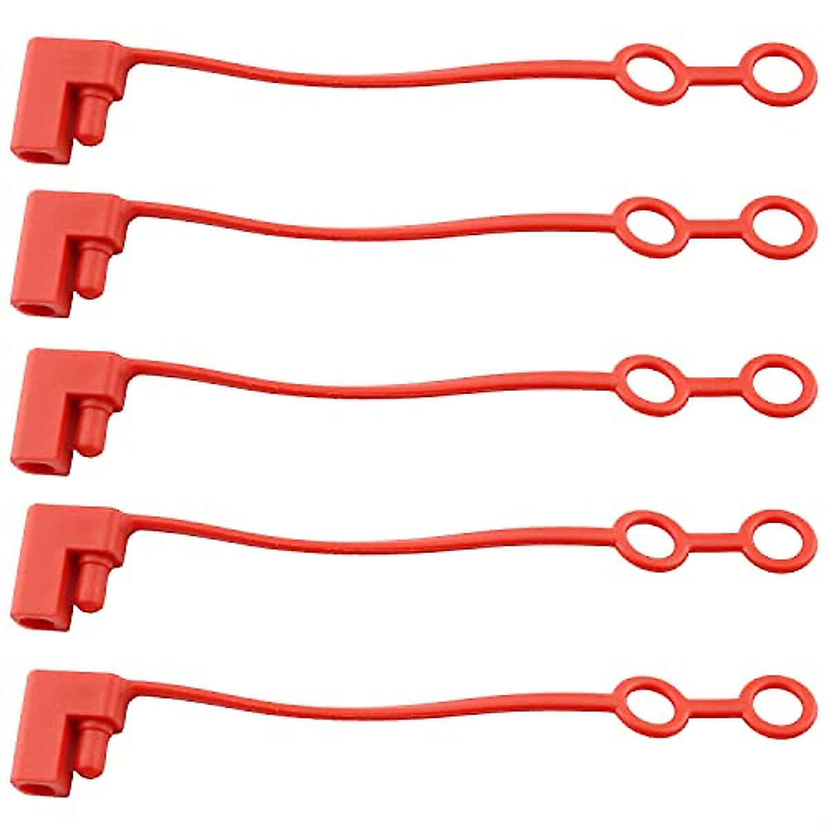 HJ Garden 10PCS SAE Plug Replacement Waterproof Protection Cover Cap Lid Top, Red