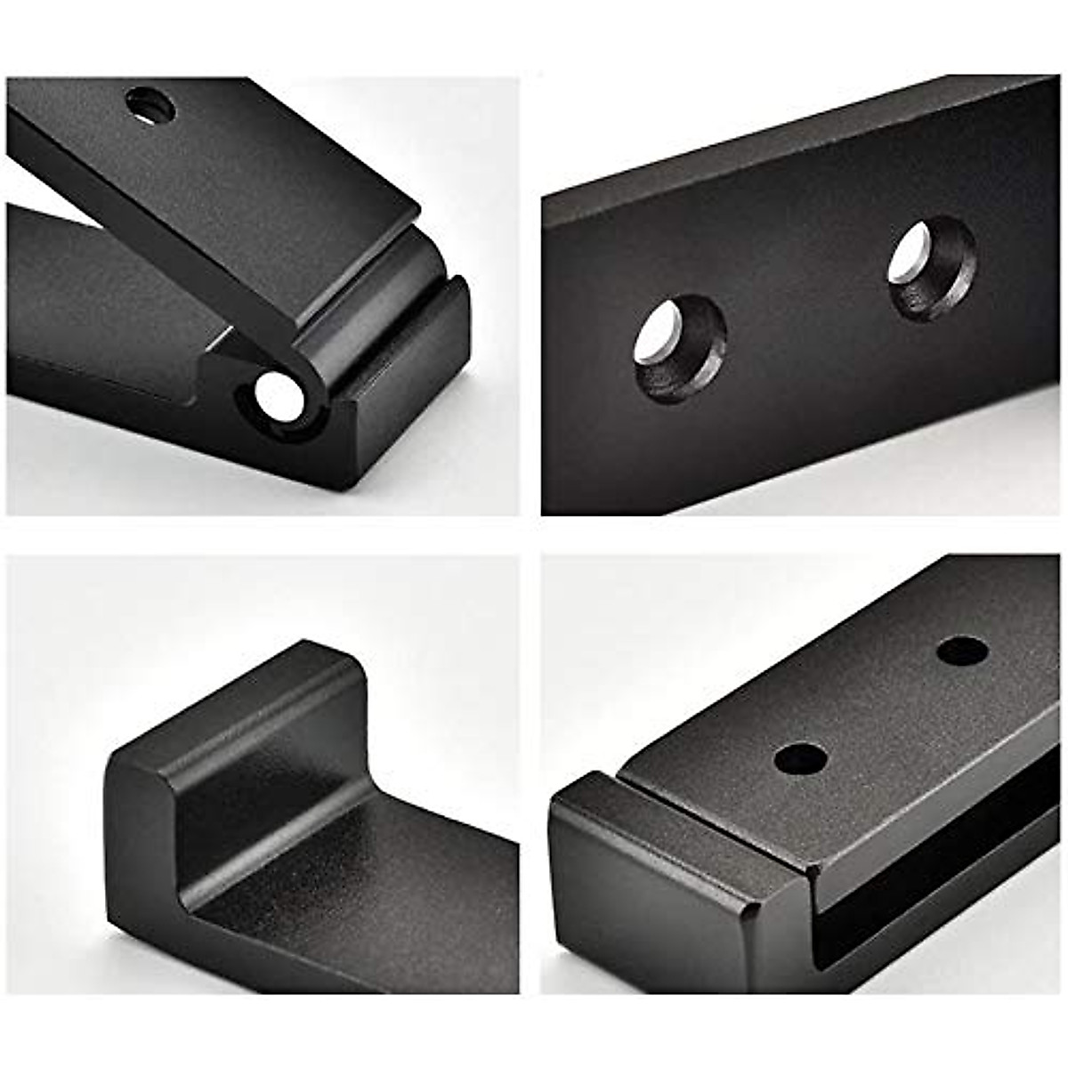 Aluminum Alloy Clothes Hook Coat Rack Single Hook Foldable Wall Mounted on The Wall & Door Black(Set of 3)