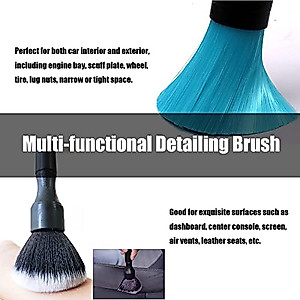AOOF 3 Detail Brush Kits Wild Boar Hair Detail Brushes for Elegant Surfaces, Vents, Engine Compartment Markings and Dashboard seat Wheels, for Cleaning Inside and Outside Without Scratches