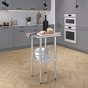 20" X 20" Stainless Steel Work Table | Metal Food Prep Table | NSF | for Home & Business