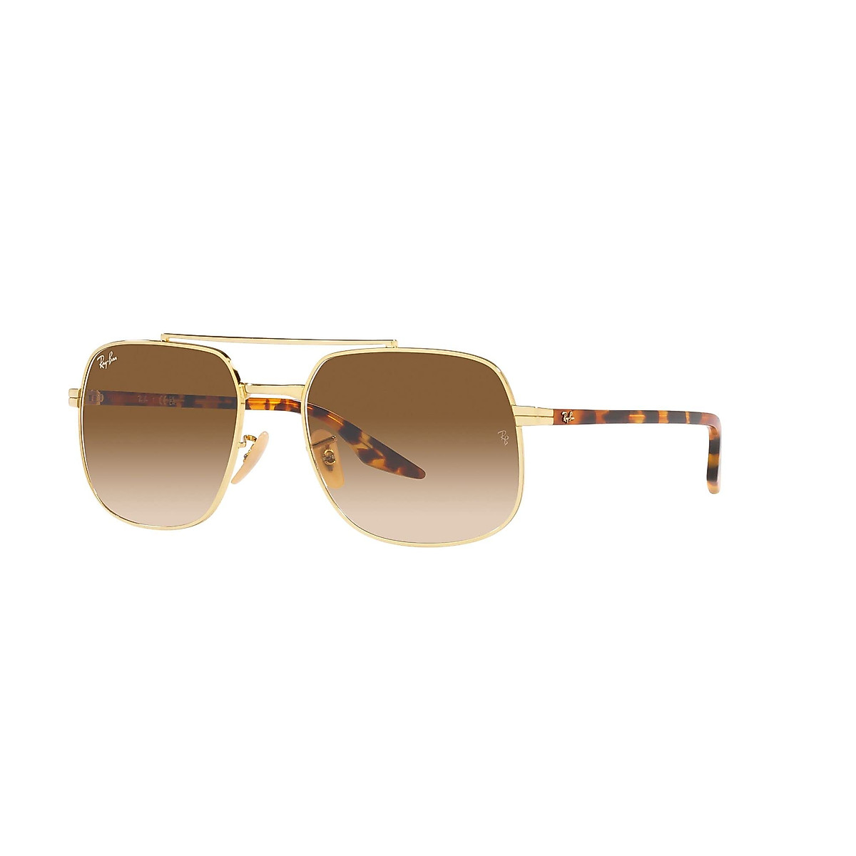 Ray-Ban RB3699 Square Sunglasses, Gold/Clear Brown Gradient, 56 mm