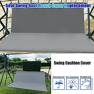 SXRC 2/3 Seat Patio Swing Cover,Chair Bench Replacement Cover for Swing Seat Waterproof Heavy Duty Swing Seat Cover Multi Color