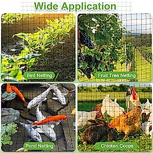 Bird Netting，7x100FT Garden Netting for Garden Protection, Durable Deer Fencing Net, Protecting Plants, Fruit Trees, Vegetables from Birds and Other Animals