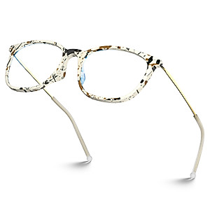 VISOONE Anti Slip TR90 Blue Light Blocking Glasses Size M Eyewear Frame with Anti Glare Eye Protection for Women GaeL