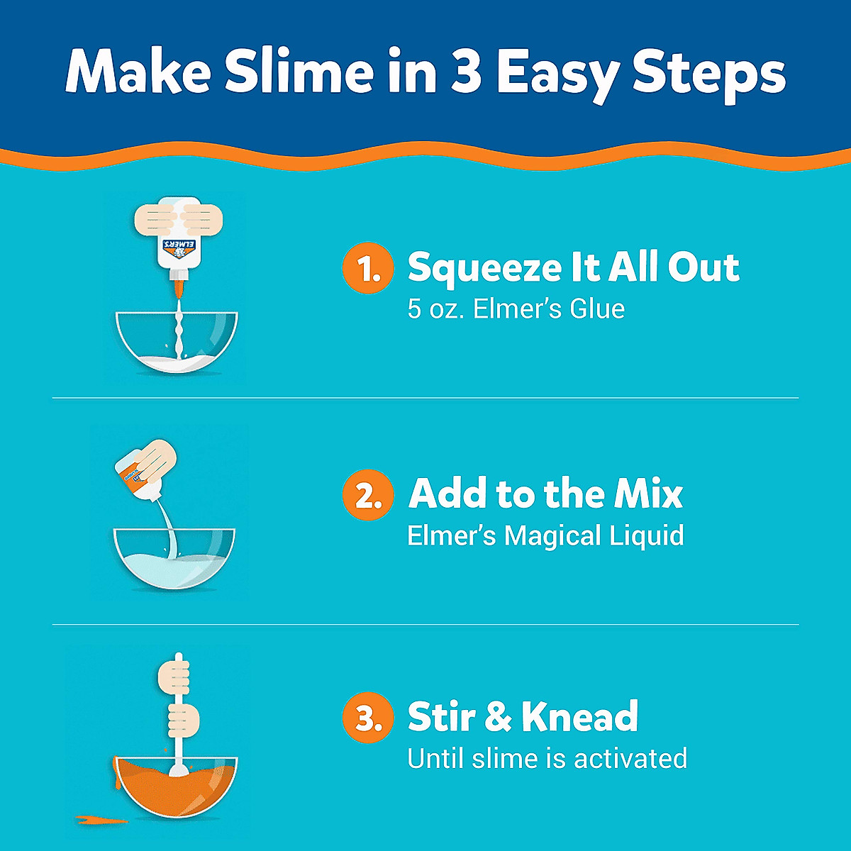 Elmer's Slime Activator Magical Liquid Slime Activator Solution, Updated Formula for Twice as Much Slime, (1 Quart)