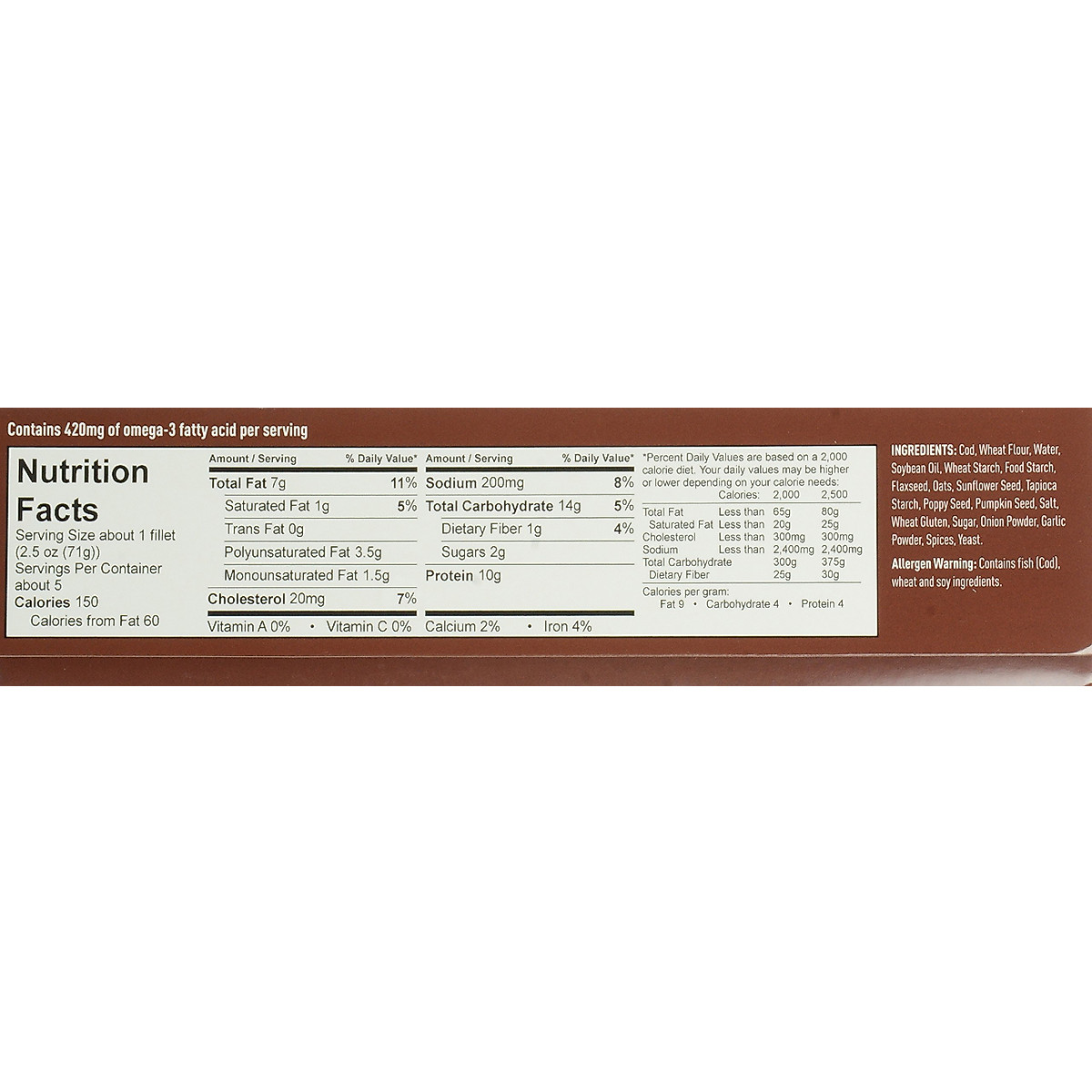 Aqua Star, Harvest Grain Alaskan Cod, 12 oz (Frozen)