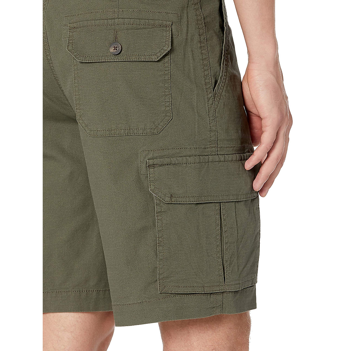 Amazon Essentials Men's 10” Lightweight Ripstop Stretch Cargo Short, Olive, 32