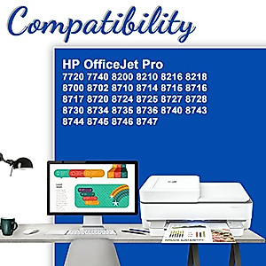 Jagute 952 Remanufactured Ink Cartridge Replacement for HP 952XL 952 XL for OfficeJet Pro 8710 8720 7740 7720 8210 8715 8725 8740 8702 8216 8730 Ink Printer 4 Pack(Black Cyan Yellow Magenta)